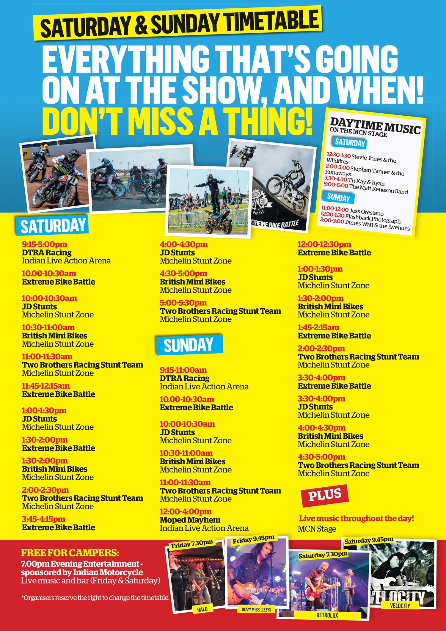 Festival map & timetable